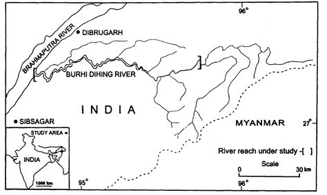 Location Map Of The Burhi Dihing River Remote Sensing Data