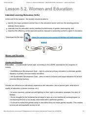 Lesson Women And Education Pdf AM Lesson Women And Education GEE B
