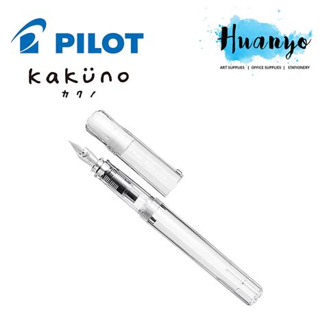 Pilot Kakuno Calligraphy Fountain Pen Clear Barrel Black Ink