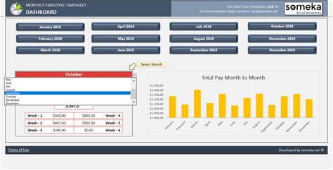 Monthly Employee Timesheet Template Free Excel Timesheet Template