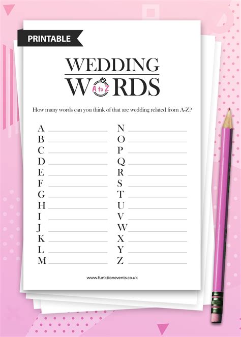 Wedding Words Fun Hen Party Games Artofit