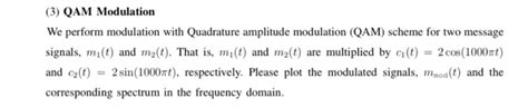 Solved 3 Qam Modulation We Perform Modulation With