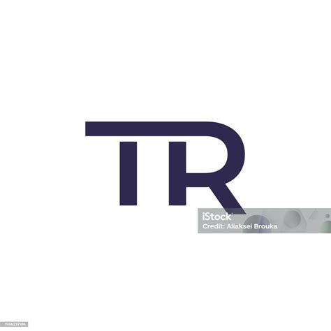 Tr Letters Vector Monogram Logo Design Stock Illustration Download