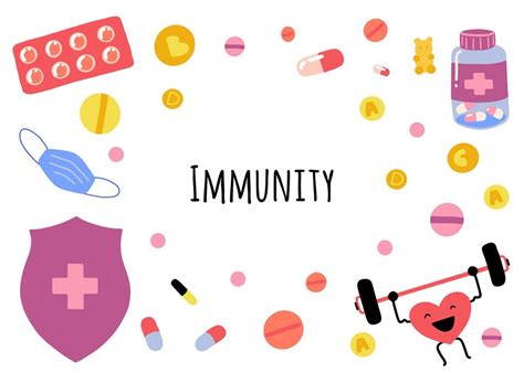Premium Vector Bundle Of Vector Illustration Immunity Theme Set