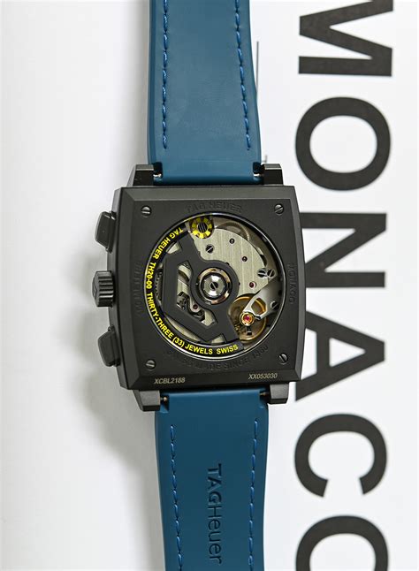 Hands On The Tag Heuer Monaco Skeleton Blue
