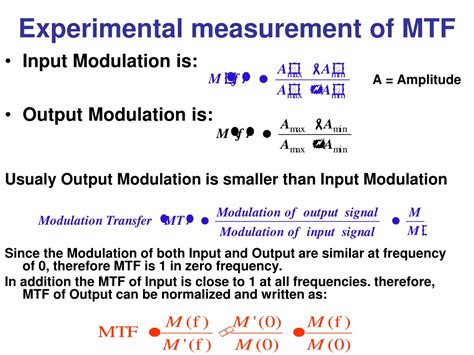 Ppt Understanding Modulation Transfer Function Graphical Description
