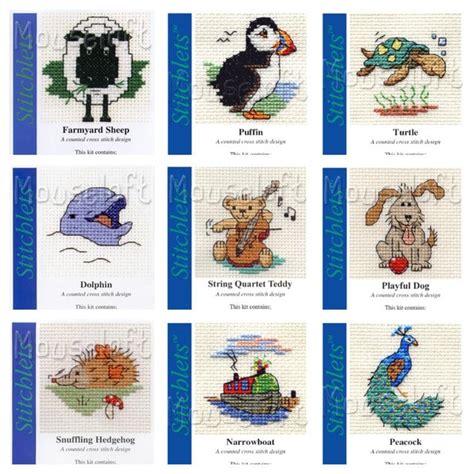 Mouseloft Stitchlets Range Cross Stitch Kits Great For Card Etsy