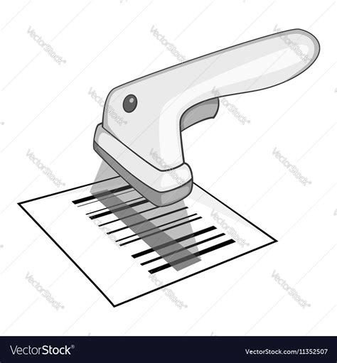 Barcode Scanner Icon Gray Monochrome Style Vector Image