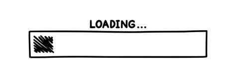 Progress Loading Bar Infographics Design Element With Status Of Completion Hand Drawn Vector