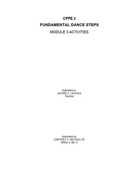 Cppe 2 Module 3 Activities Pdf Language Arts And Discipline Foreign