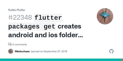 `flutter Packages Get` Creates Android And Ios Folders In Package Projects · Issue 22348