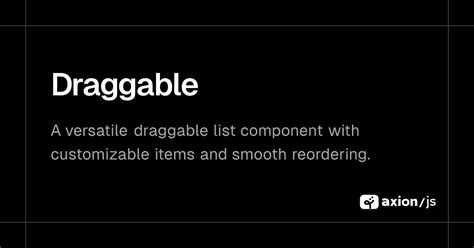 Draggable Axionjs