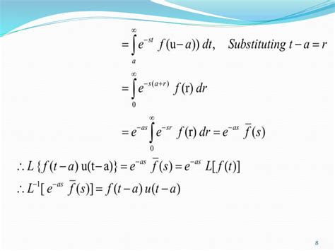 Laplace Transform Unit Step Function Second Shifting Theorem Dirac