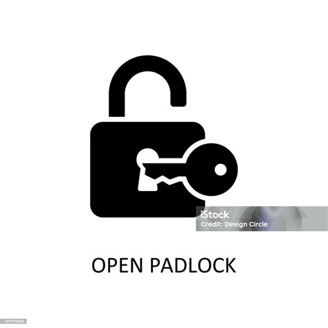 잠금 장치 벡터 솔리드 아이콘 디자인 일러스트레이션을 엽니다 화이트 백그라운드 Eps 10 파일에 은행 및 지불 기호 벡터에