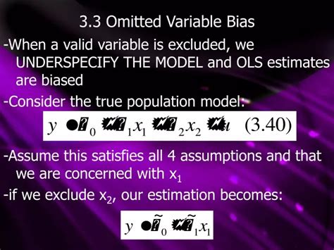 Ppt Omitted Variable Bias In Ols Estimation Powerpoint Presentation Free Download Id9702917