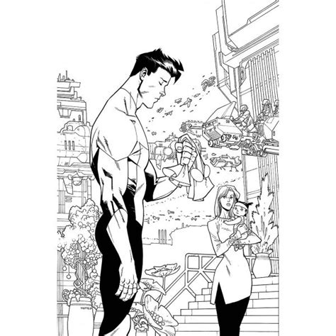 Invincible Is Fighting Coloring Pages