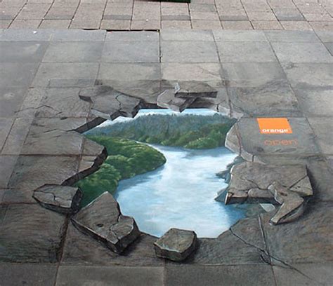 3d Sidewalk Chalk Art Hole Pavement Art 3d Illusions Julian Beever