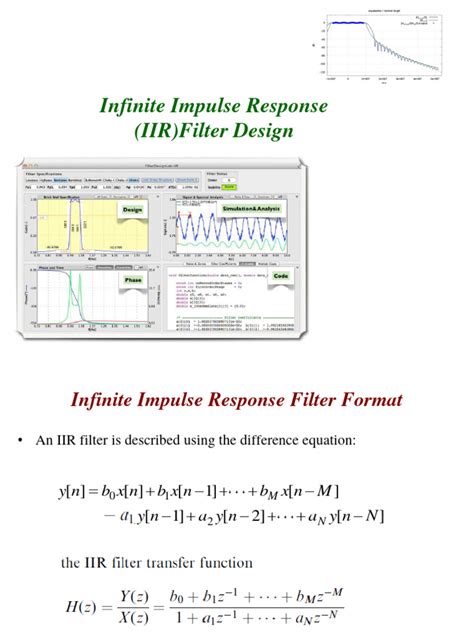 Part8 Infinite Impulse Response Filter Design Pdf Low Pass Filter