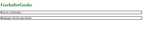 How To Add Border In Html Geeksforgeeks