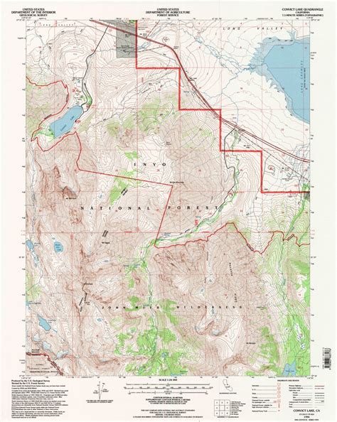 Usgs Classic Convict Lake California 75x75 Topo Map Mytopo Map Store