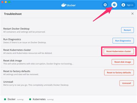 Delete Kubernetes Cluster On Docker For Desktop Osx Stack Overflow