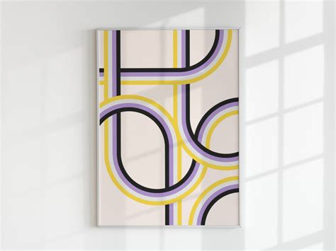Non Binary Digital Wall Art Printable Enby T Idea Lgbtq Flag Art