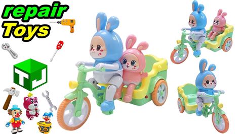 rare electrictoy restoration 【cute rabbit bicycle repair】 youtube