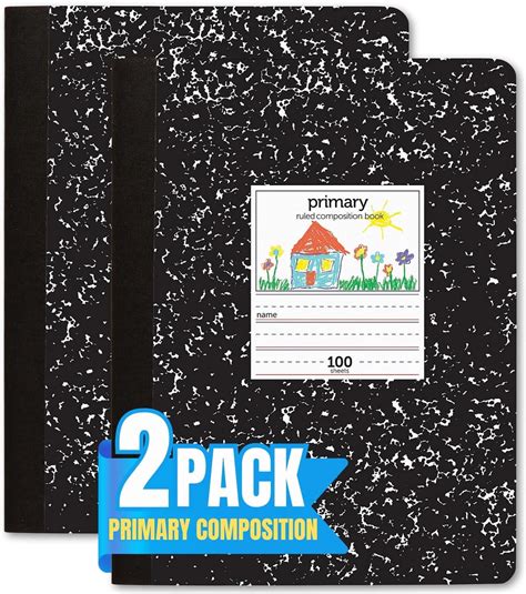 1intheoffice Primary Composition Notebook 7 1 2 X 9 3 4 Unruled