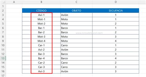 Aprenda A Generar Códigos Alfanuméricos Automáticos En Excel Ninja Del Excel