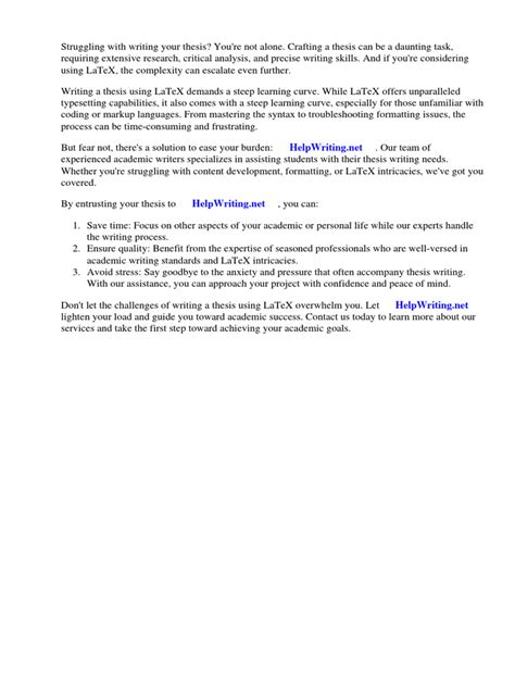 Writing Thesis Using Latex Pdf Thesis Computing