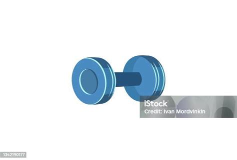 아령 강도 훈련을위한 철 운동 선수를위한 스포츠 장비 흰색 배경에 격리 기호 아이콘 다채로운 일러스트 벡터 덤벨에 대한 스톡