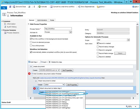 News Mscrm Blog Workflow Creation With Automerge For