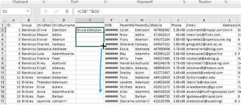 tip reordering columns and combining columns in excel kindergarten