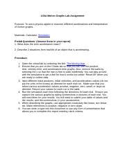 Exploring Motion Graphs In Physics Lab Course Hero