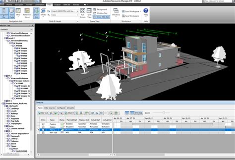Usage Of Navigation Tool Timeliner And Clash Detection Test Using