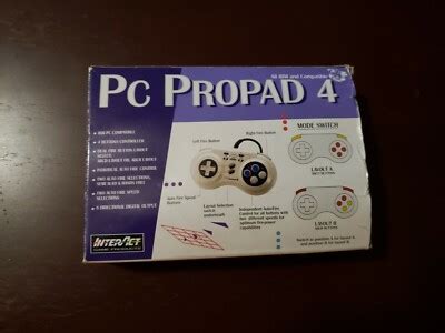 Vintage Pc Propad 4 Interact Game Products New Pc Game Controller Cib