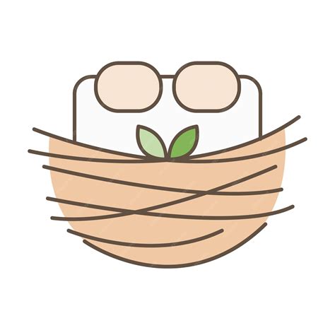 Premium Vector Bed And Nest Vector Icon Design Colorful Nest Symbol Icon Flat Icon