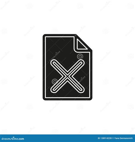 Remove Document Icon Vector Document Illustration With Remove Mark Stock Vector Illustration