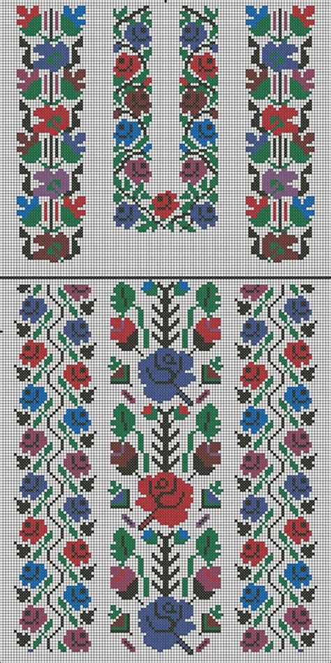 Узори для вишиванок 5 Борщівські узори Bordados En Punto Cruz Cenefas Punto De Cruz