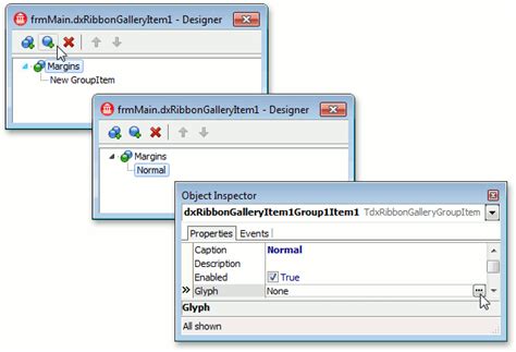 How To Create An In Ribbon Gallery At Design Time Vcl Devexpress Documentation