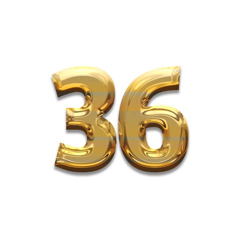 Number 36 Gold Luxury 22947705 Png