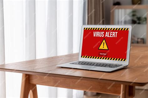 Premium Photo Virus Warning Alert On Computer Screen Detected Modish Cyber Threat Hacker