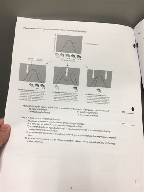 Solved Examining The Figure Which Type Of Selection Has Two Chegg