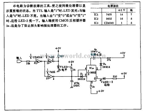 Cmos Logic Probe Circuit Basic Circuit Circuit Diagram