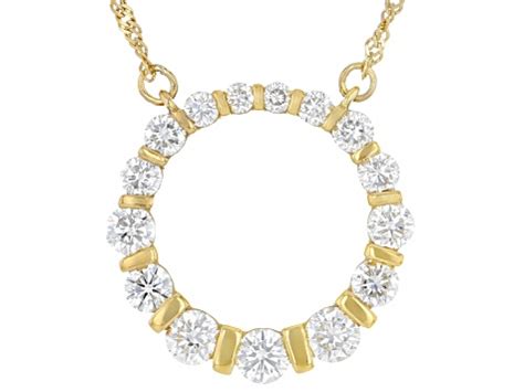 White Lab Grown Diamond G H Si 14k Yellow Gold Over Sterling Silver