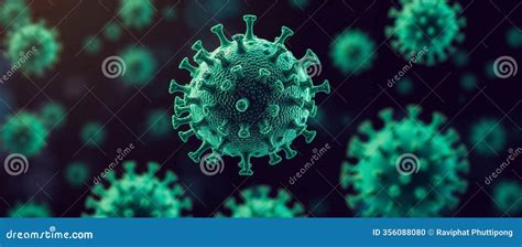 Microscopic Virus A Detailed 3d Rendering Of A Virus Particle Highlighting Its Complex