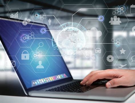 Press Enter Button On The Computer Business Logistics Communication Network World Map Send