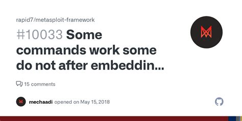 Some Commands Work Some Do Not After Embedding In An App Created By Me