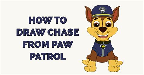 How To Draw Chase From Paw Patrol Really Easy Drawing Tutorial