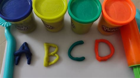 Playdoh Alphabets How To Make Abcd With Clay Alphabets With Play Doh Youtube